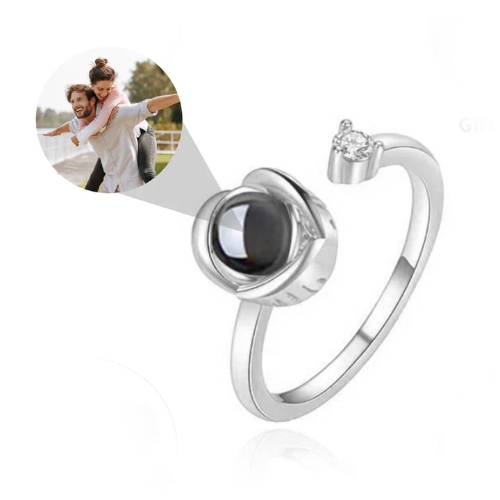 Personalisierter Foto Ring – Liebeselement